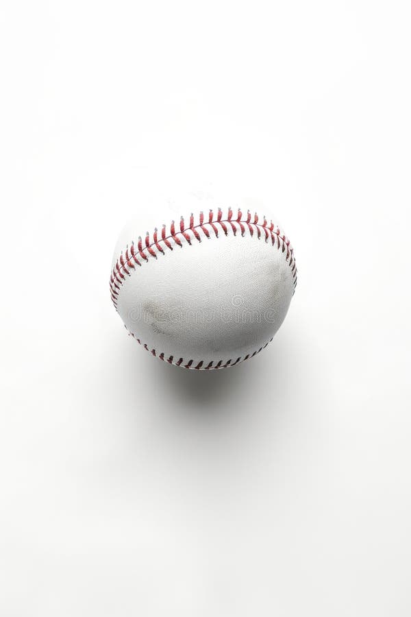 Close-up of Baseball on White Background Stock Illustration ...