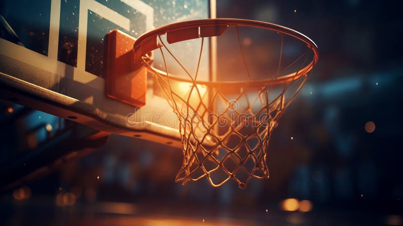 A Close Up of a Basketball Hoop Stock Photo - Image of victory, sport ...