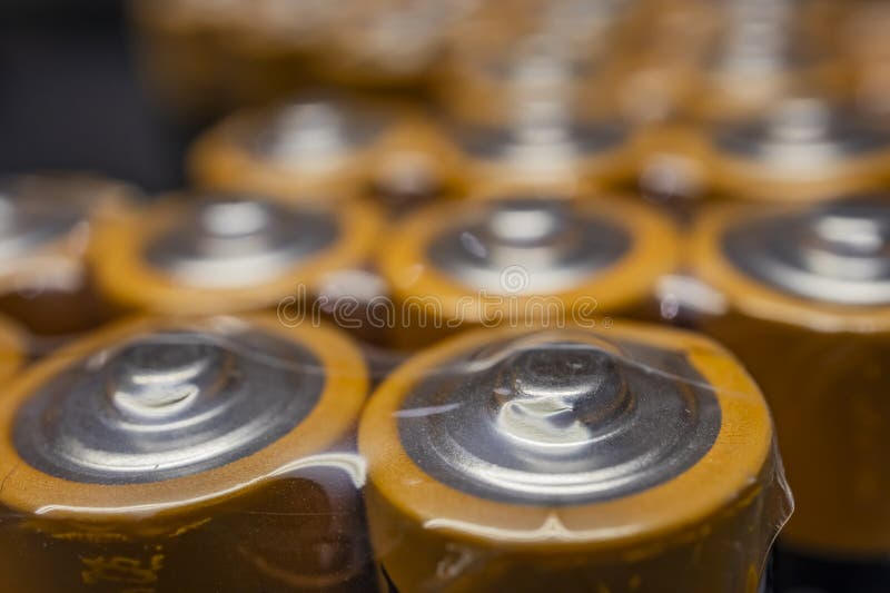 Close Up Batteries for Electronic Devices Stock Image - Image of ...