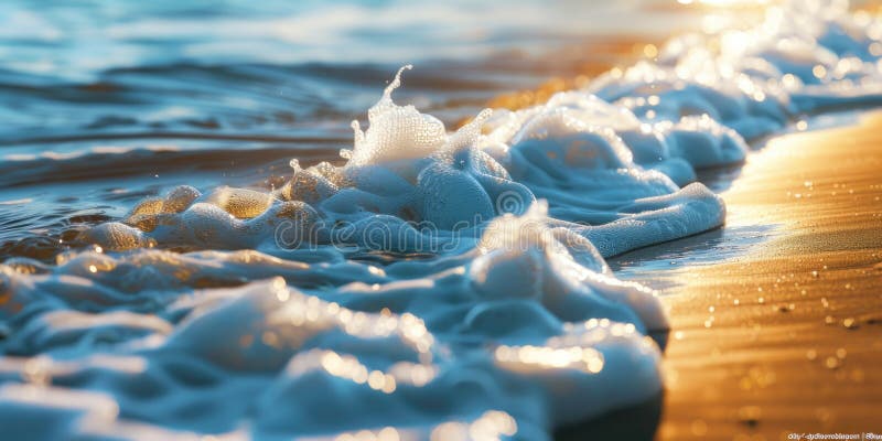 Close-up beach wave stock illustration. Illustration of droplets ...