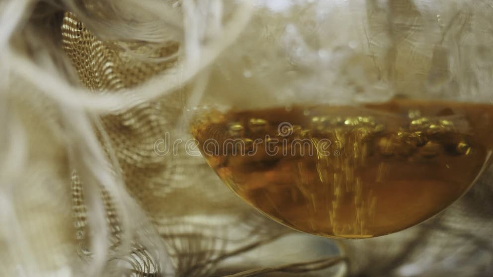 Close Up of a Beaker with Boiling Solution Inside. Stock Footage ...