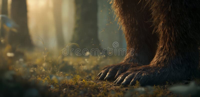 A Close Up of a Bear S Feet in the Woods Stock Image - Image of water ...