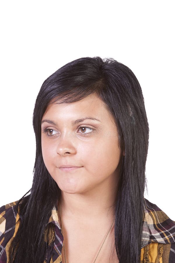 Close Up of a Beatuiful Woman - Isolated Background Stock Image - Image ...