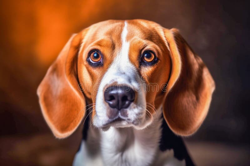 Close Up of a Beautiful Beagle Dog Stock Illustration - Illustration of ...