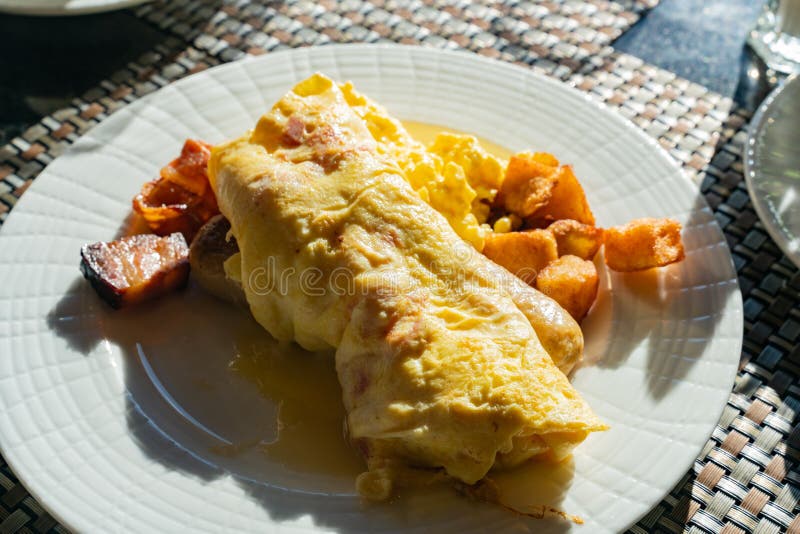 Close Up of a Beautiful Breakfast Set Stock Photo - Image of sausage ...