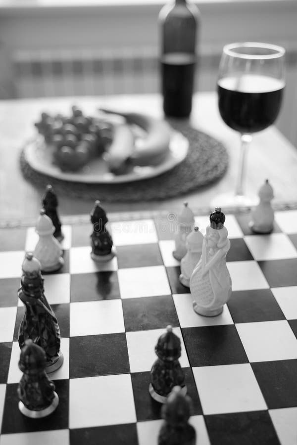 Close Up of Beautiful Chess on Table in Kitchen. Selective Focus of ...
