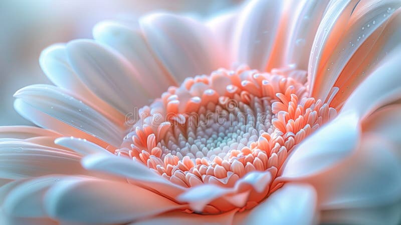 Close-up of a Beautiful Daisy with Soft Petals Stock Illustration ...