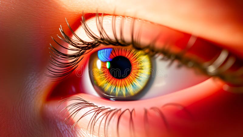 Close Up of Beautiful Female Eye Macro View of Human Eye Stock ...