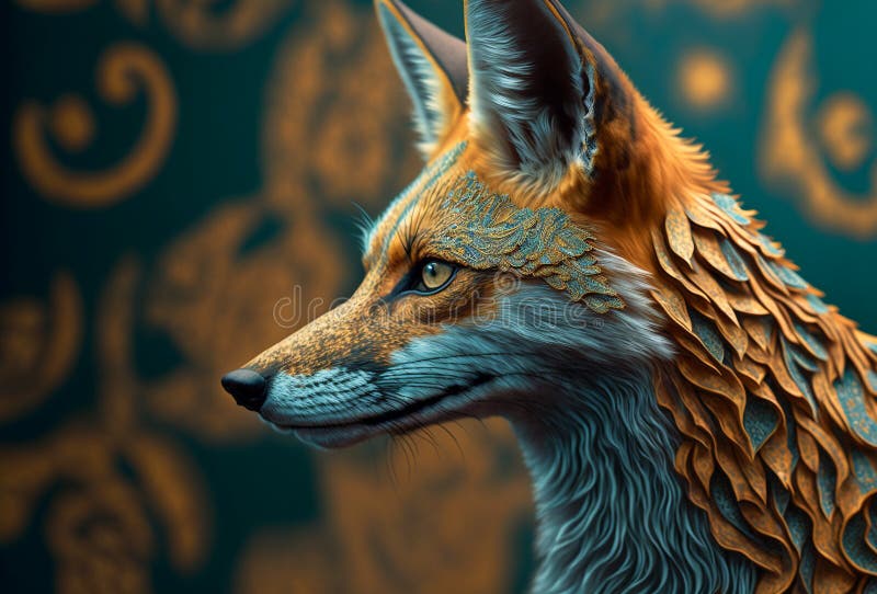 Close Up of a Beautiful Fox, Creative Ai Stock Photo - Image of hunter ...