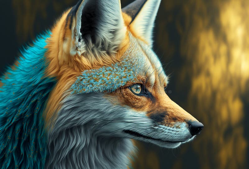 Close Up of a Beautiful Fox, Creative Ai Stock Image - Image of wild ...