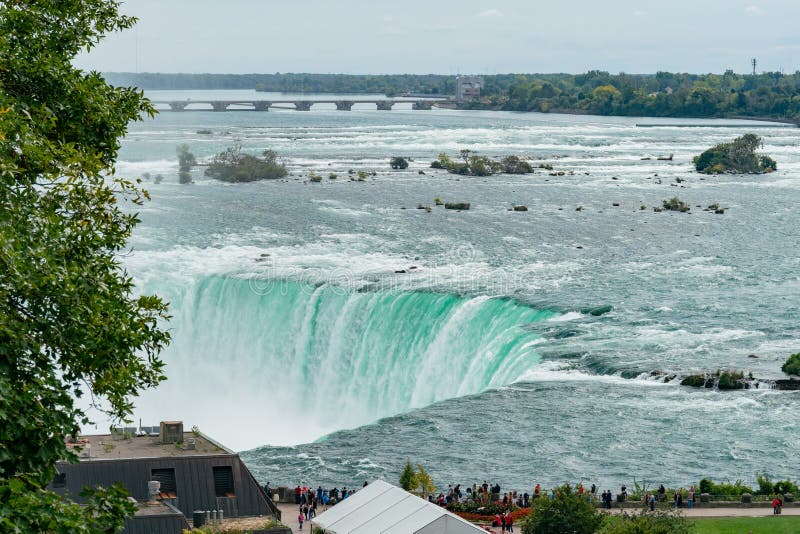 Close Up of the Beautiful Horseshoe Fall Stock Photo - Image of shore ...