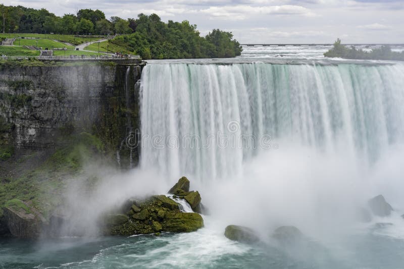 Close Up of the Beautiful Horseshoe Fall Stock Photo - Image of ...