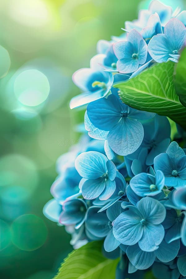 Close-up of a Beautiful Hydrangea. Selective Focus Stock Illustration ...