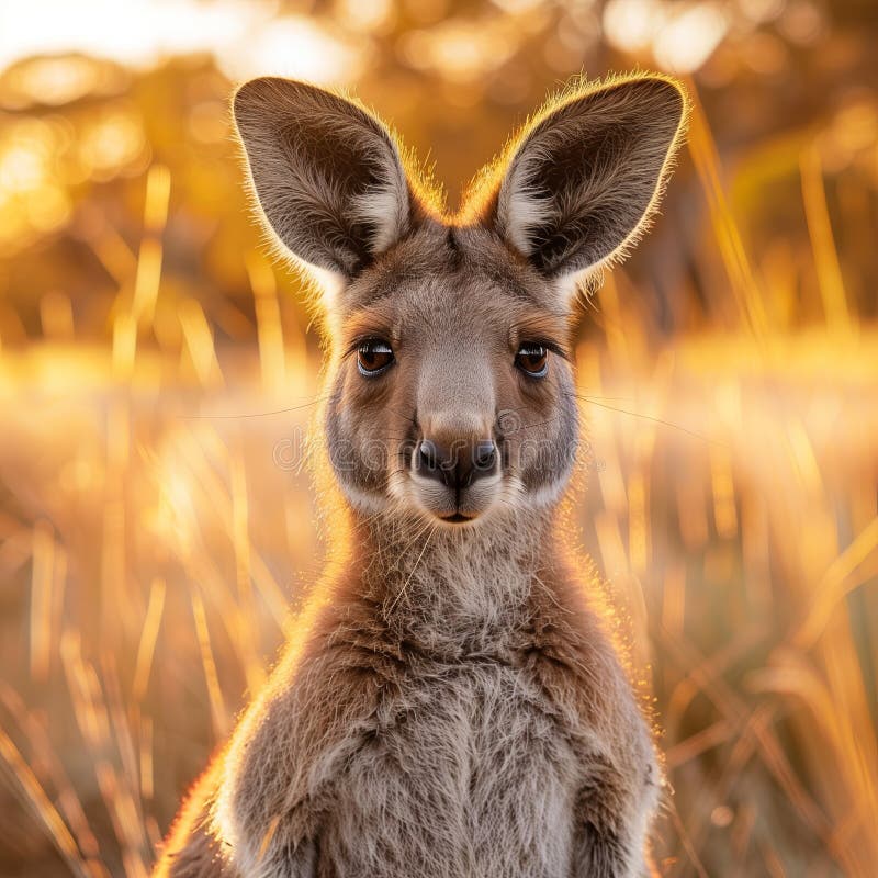Close Up Beautiful Kangaroo with a Calm Expression and Well Defined ...