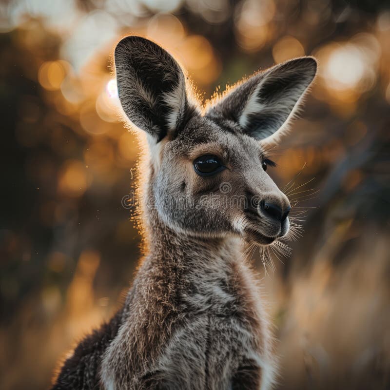 Close Up Beautiful Kangaroo with Expressive Features and Detailed Fur ...