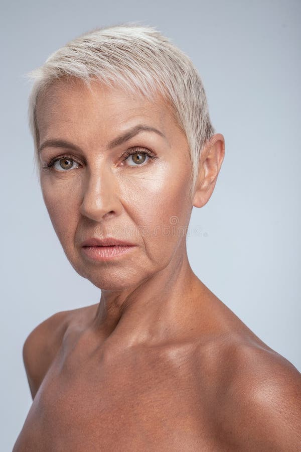 Close Up of a Beautiful Lady Looking into Camera Stock Photo - Image of ...