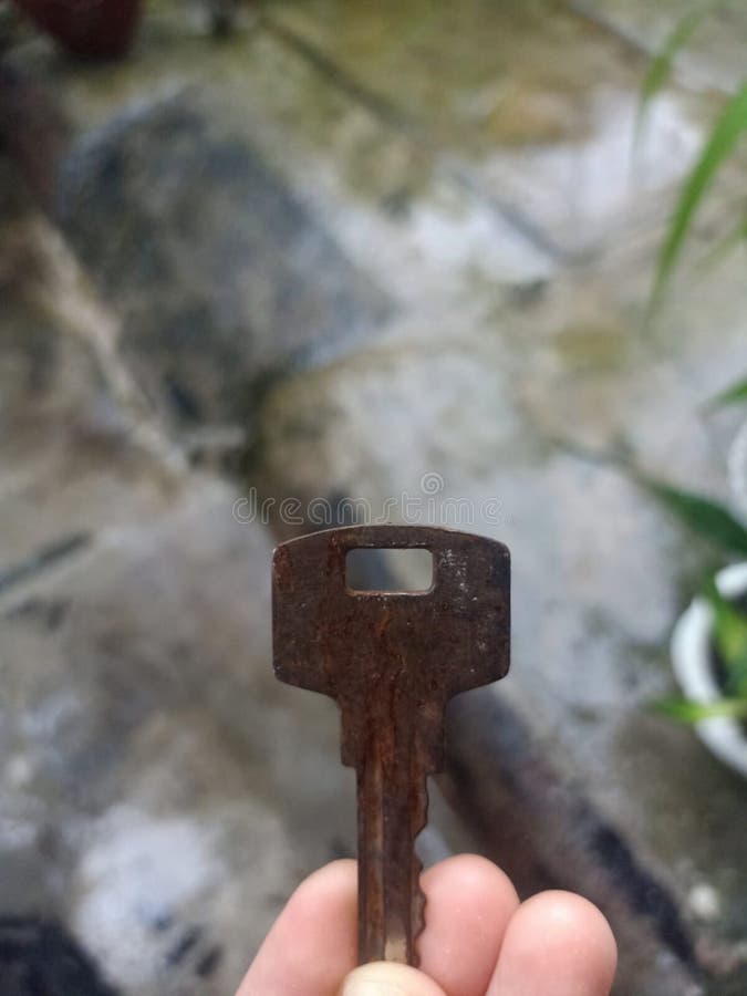 Close Up Beautiful Rusty Metal Key Stock Image - Image of antique, leaf ...