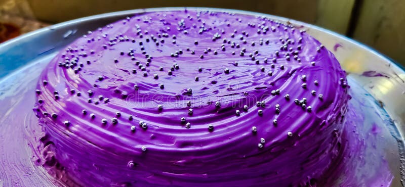 Close Up of a Beautiful Simple Decorative Cake in a Plate Stock Photo ...