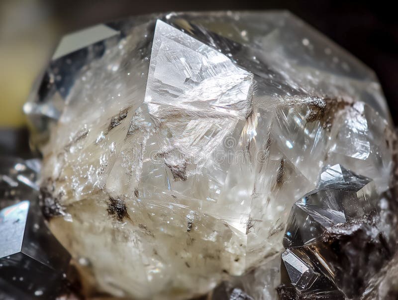 Close-up of a Beautiful, Sparkling Clear Crystal Highlighting Unique ...