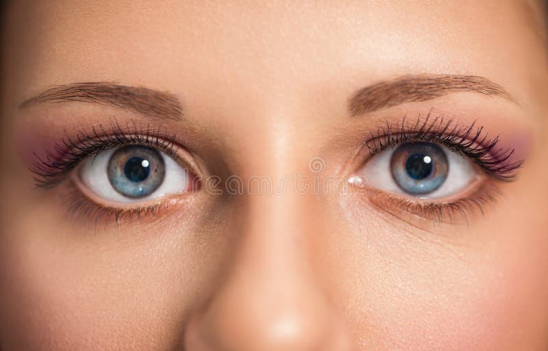 Beautiful Woman Eyes, Close Up Stock Image - Image of fashion, beauty ...