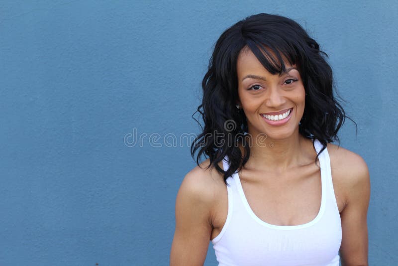 Close Up Beauty Portrait Of A Young And Attractive African American