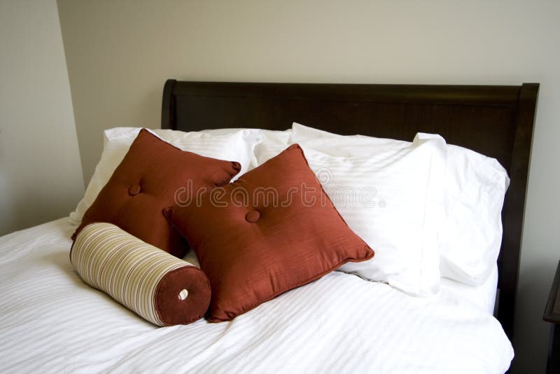 Close up on a bed stock photo. Image of modern, decor - 6333078