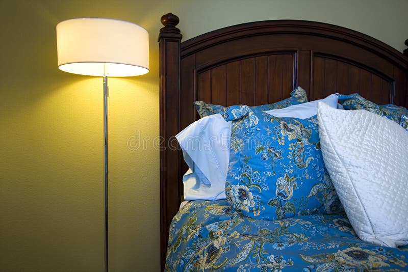 Close Up on a Bed in a Bedroom Stock Photo - Image of comforter ...