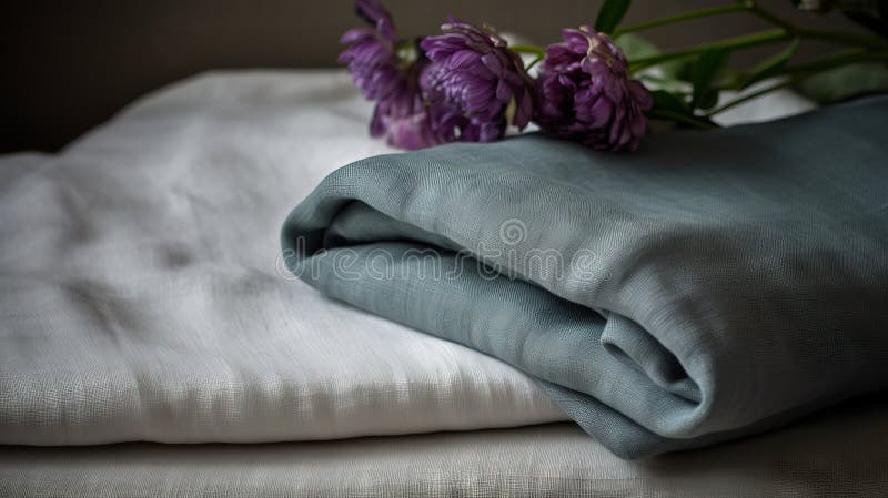 A Close Up of a Bed with a Blanket and Flowers on Top of the Sheets and ...