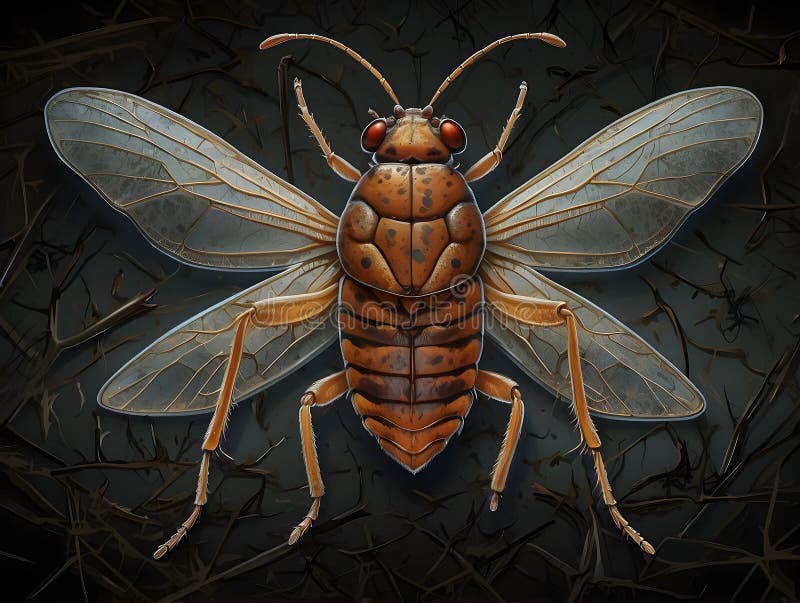 Close-up of a Bed Bug stock illustration. Illustration of scientific ...