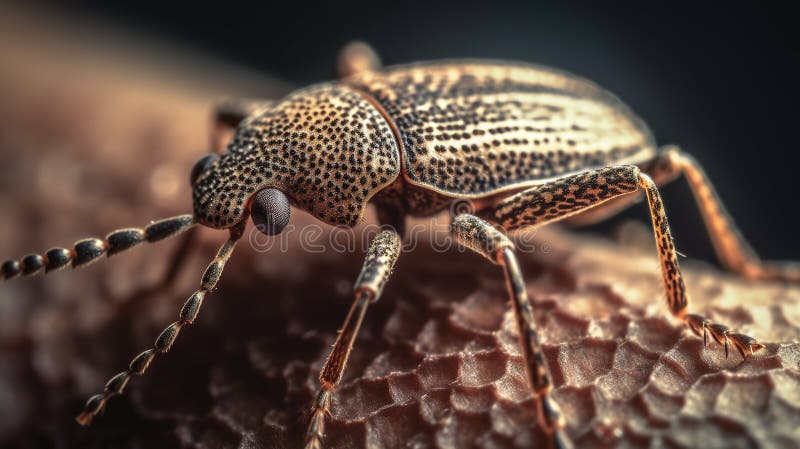 A Close Up of a Bed Bug on a Person S Arm Stock Illustration ...