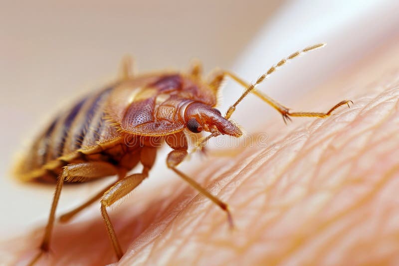 Close-up of a Bed Bug on Skin Human . Generative AI Stock Image - Image ...