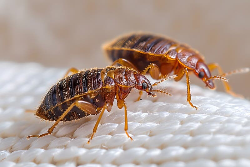 Close-Up of Bed Bugs on Textured Surface for Entomological Study ...