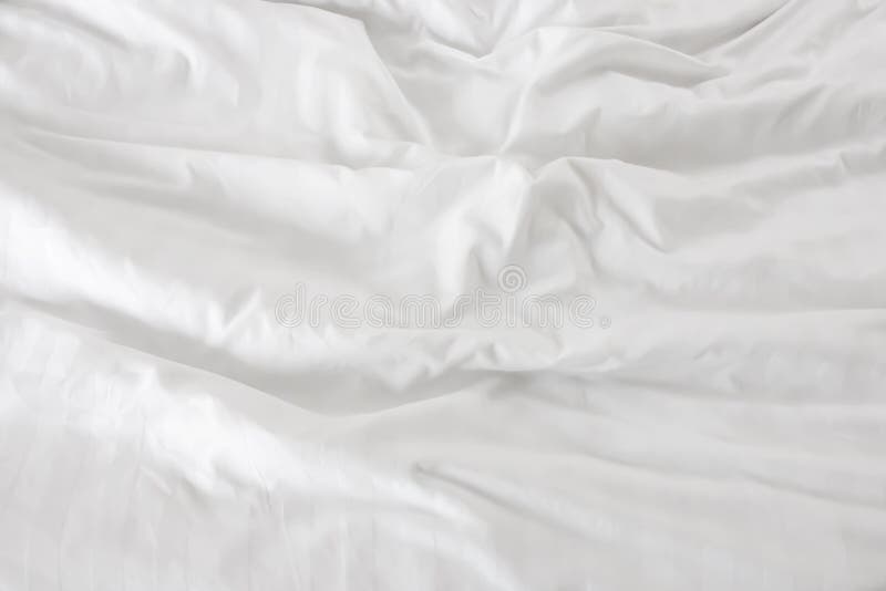 Close Up of Bedding White Sheets with Copy Space Stock Photo - Image of ...