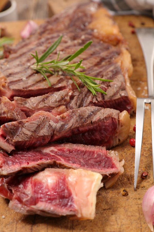 Beef barbecue on board stock image. Image of steak, rosemary - 109395277