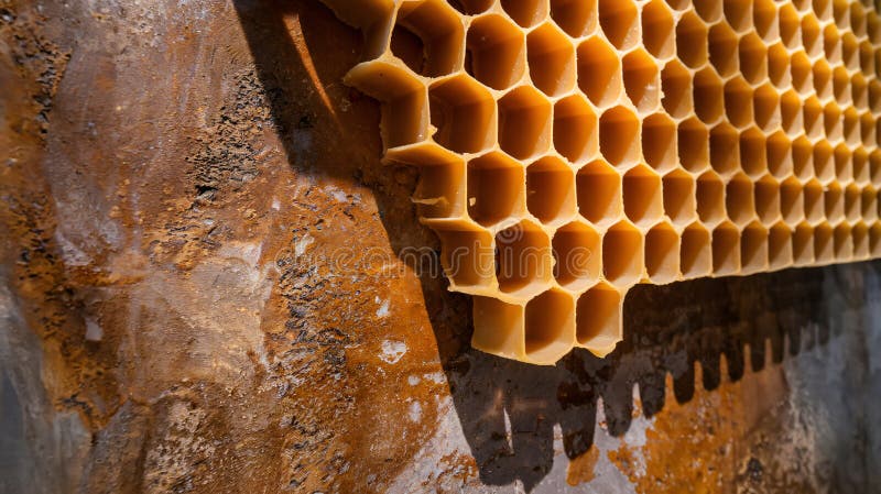 Close Up Beehive Honeycomb Bees Stock Illustration - Illustration of ...
