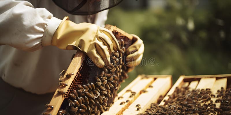 Beekeeper Inspecting Stock Illustrations – 282 Beekeeper Inspecting ...
