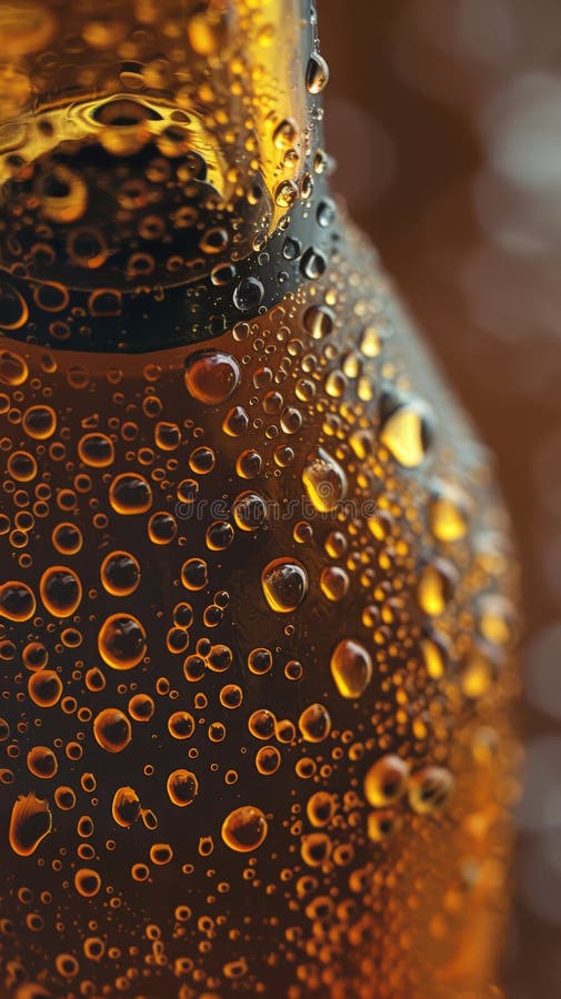 Close-up of a Beer Bottle with Condensation Stock Photo - Image of ...