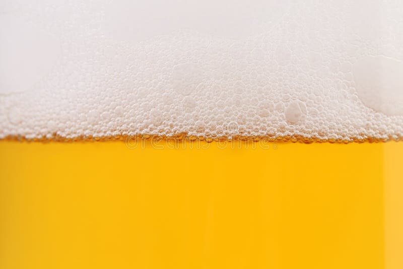 Close Up of Beer and Foam Texture. Stock Image - Image of closed, full ...