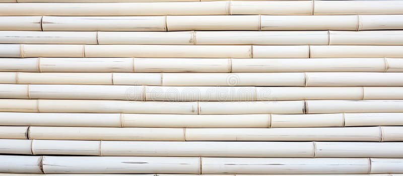 Close Up of a Beige Bamboo Wall with Rectangular Pattern Stock ...