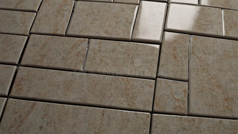 Close-Up of Beige Ceramic Tiles with Glossy Finish and Subtle Textured ...
