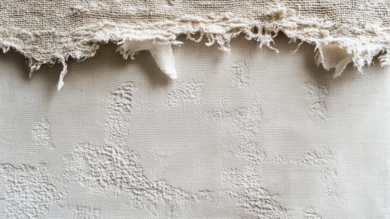 Close-Up Beige Fabric Texture with Torn Edges Stock Image - Image of ...