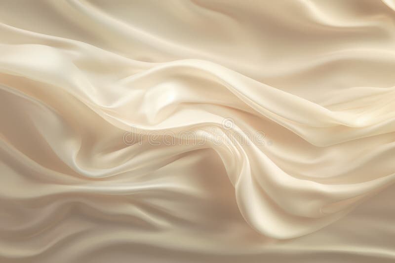 Close Up of Beige Silk Material, Created Using Generative Ai Technology ...