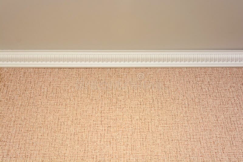 Close Up of Beige Wall with White Ceiling Plinth Stock Image - Image of ...