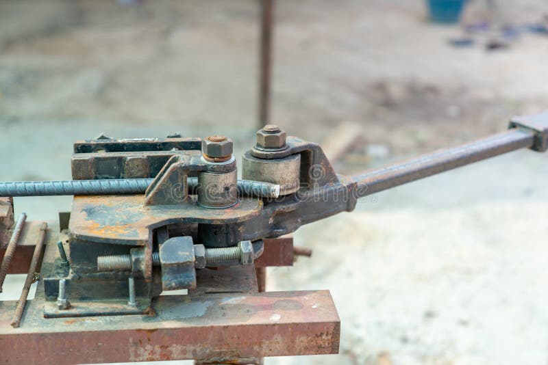Close up bending metal rod stock photo. Image of industrial - 277866854