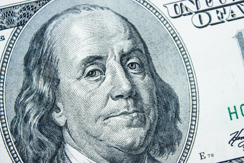 Close-up on Benjamin Franklin Stock Image - Image of benjamin, focus ...