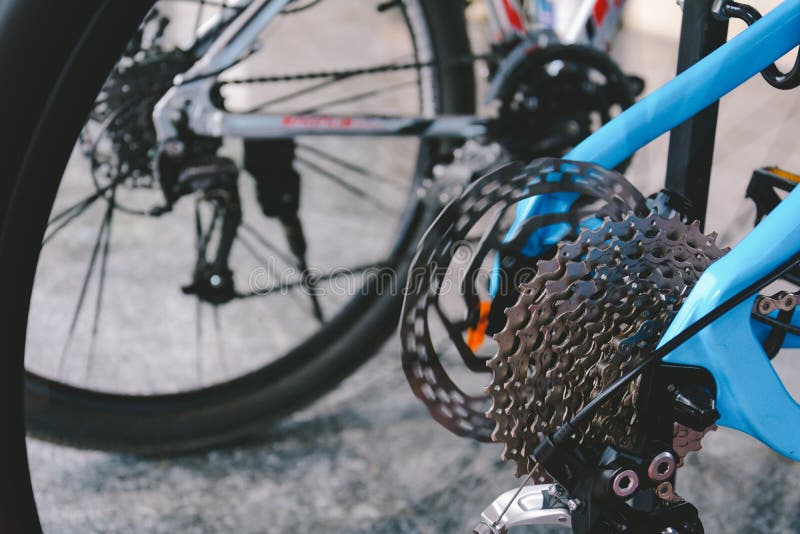 Close-up Bicycle Wheel and Bicycle Plate Stock Image - Image of rear ...