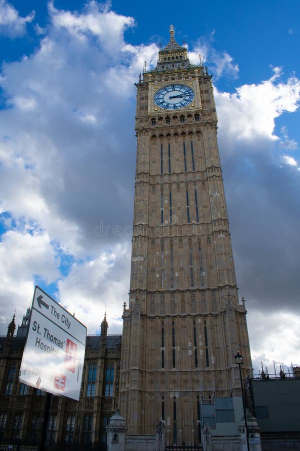 Close-up of Big Ben Clock Isolated, London Editorial Photography ...