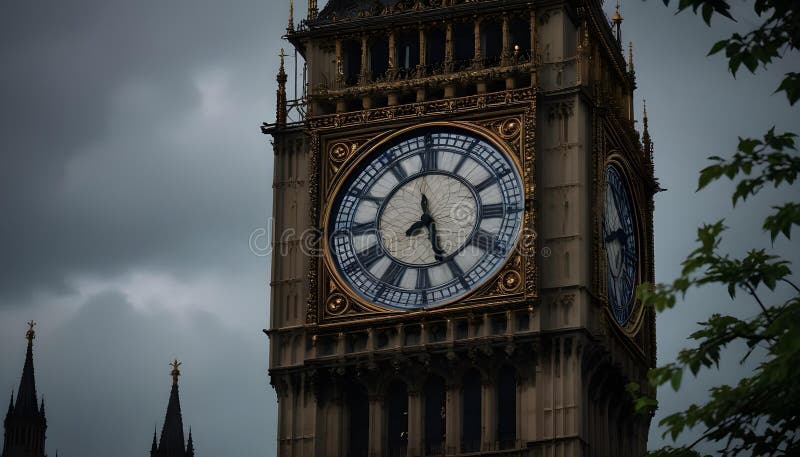 Close Up of Big Ben S Clock Face, Cracked and Rusted, Reflecting the ...