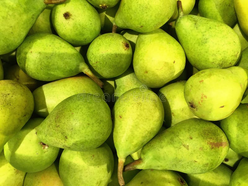 Close Up of a Big Box of Pears at the Super Market Stock Photo - Image ...