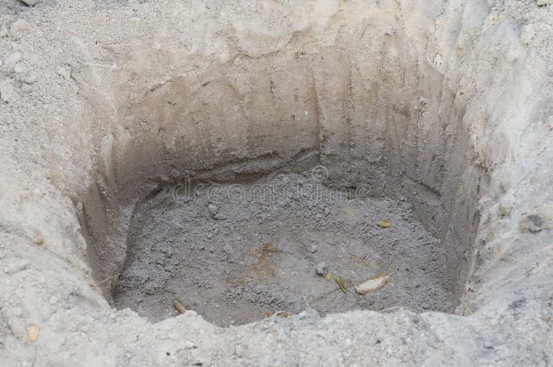 Garden Soil With Dug Hole For Planting Stock Photo - Image of gardening ...